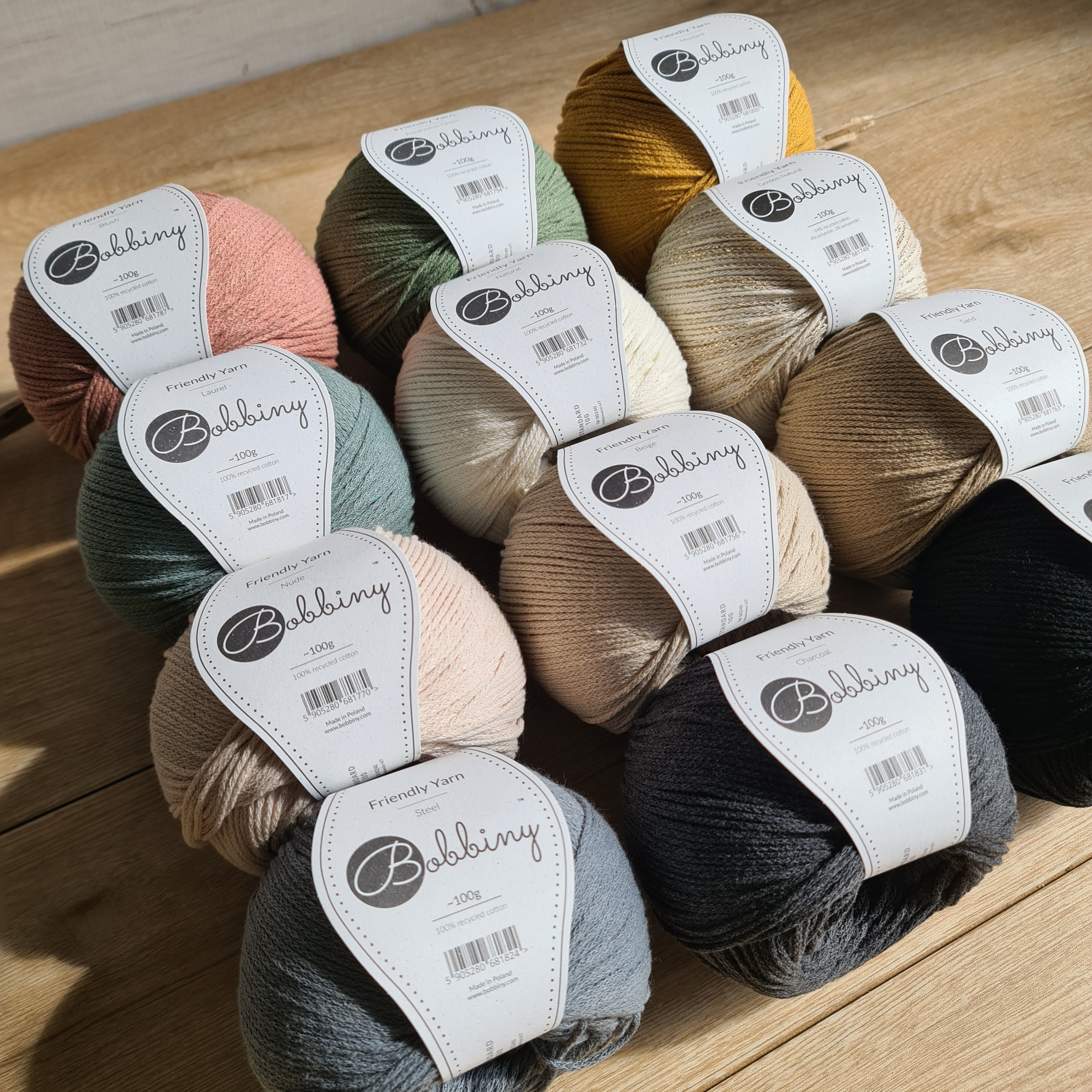 Steel Bobbiny Friendly Yarn 200m Braided Yarn 100% Recycled Cotton Yarn ...