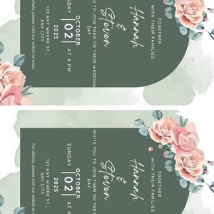Editable Wedding Invitation - Etsy