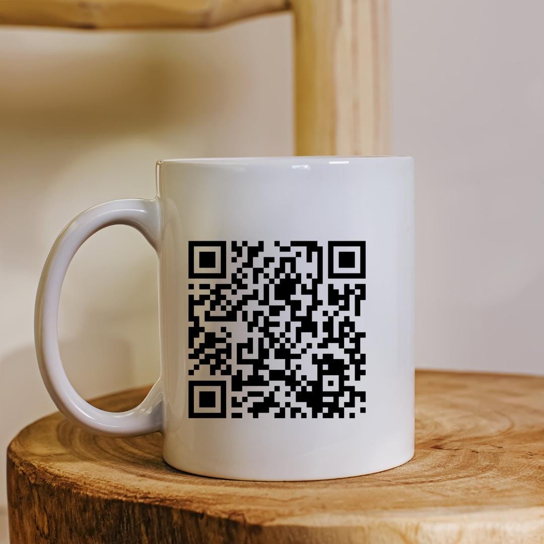 Custom QR Code Ceramic Mug - Unique Gift, Office Coffee Cup ...