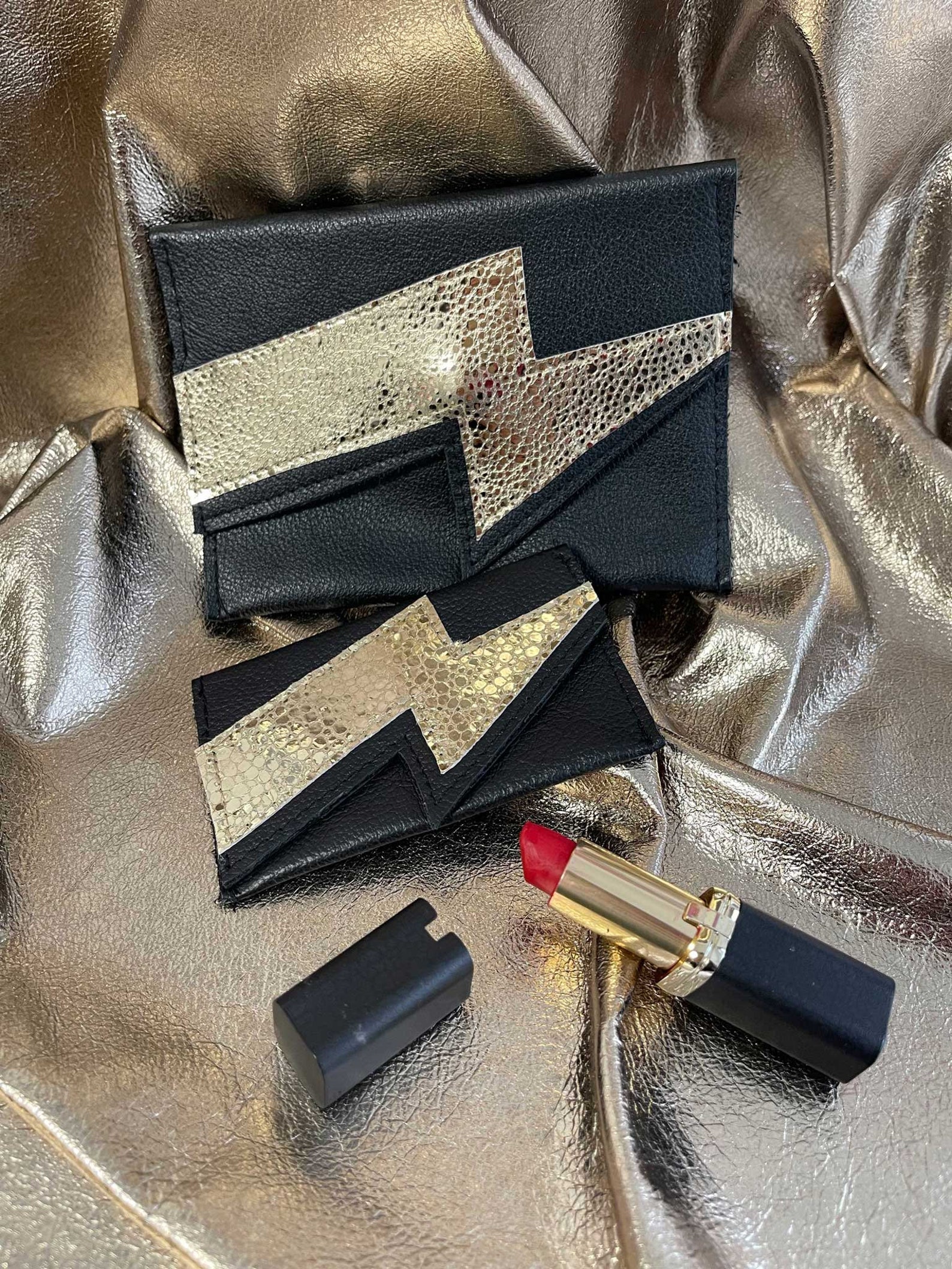 Black Leather Purse Gift Set // Ladies Card Holder, Card Wallet ...