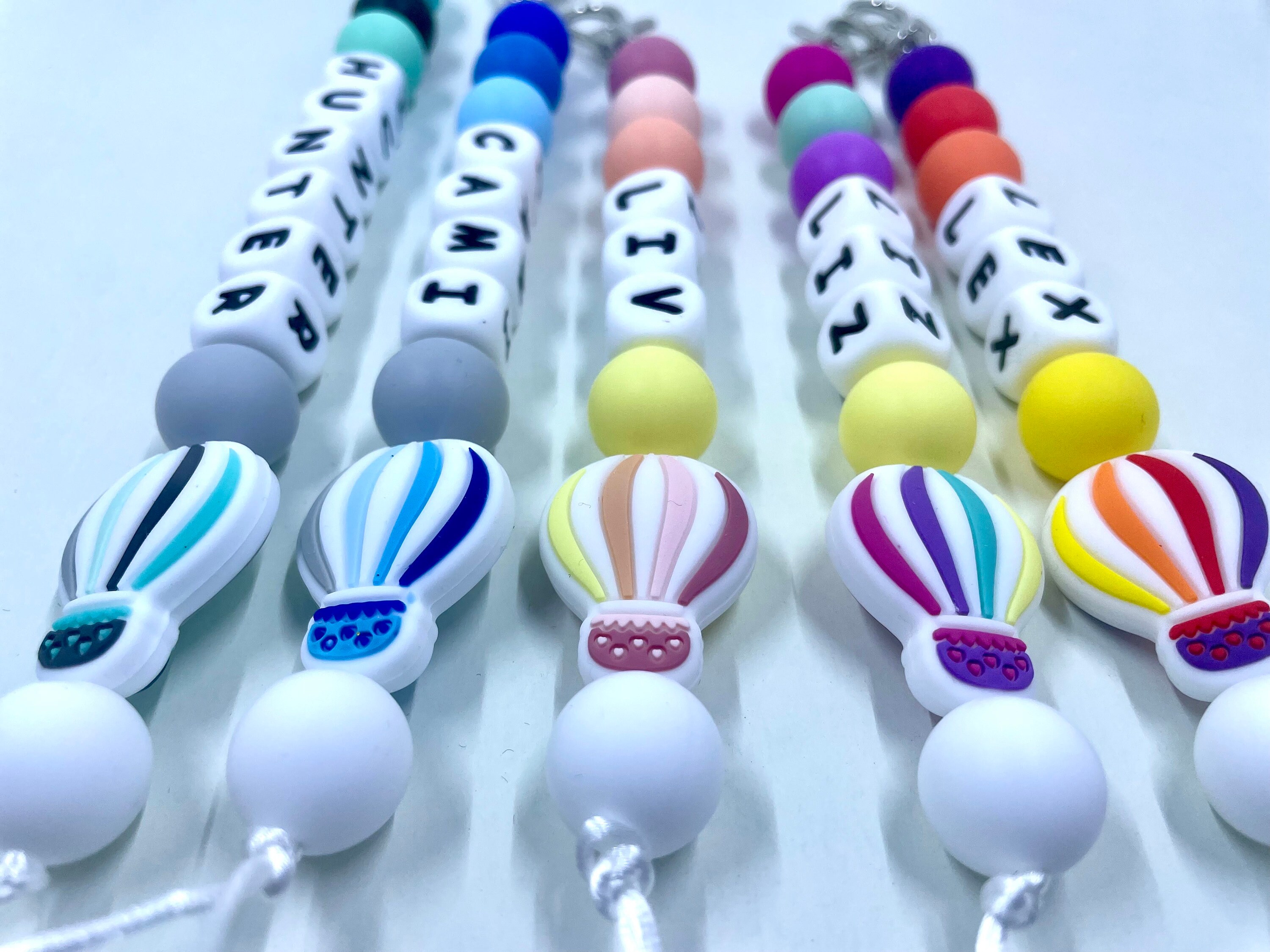 Custom Name Backpack Keychains-rainbow Parachute Themed-lunchbox Tag - Etsy