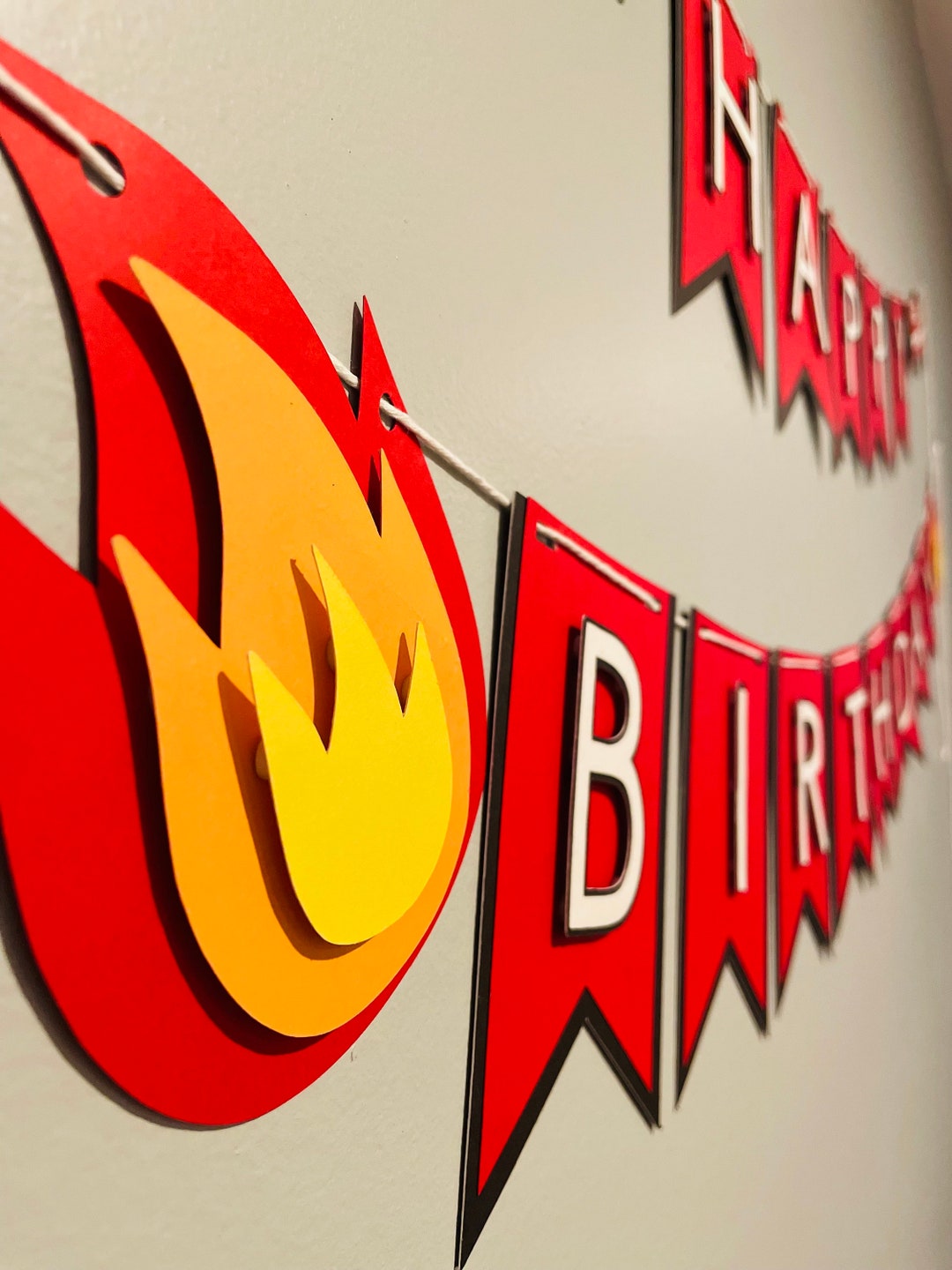 Fire Truck Banner-emergency Vehicle Party Decor-firetruck Baby Shower ...