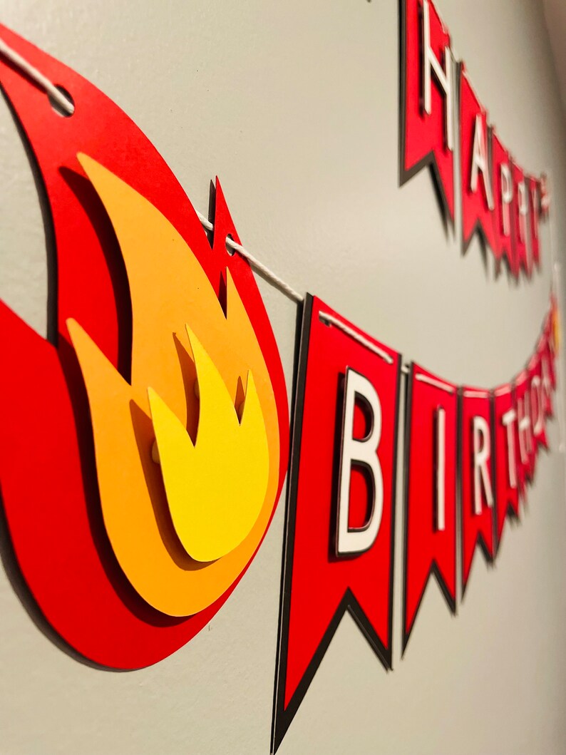 Fire Truck Banner-emergency Vehicle Party Decor-firetruck Baby Shower ...