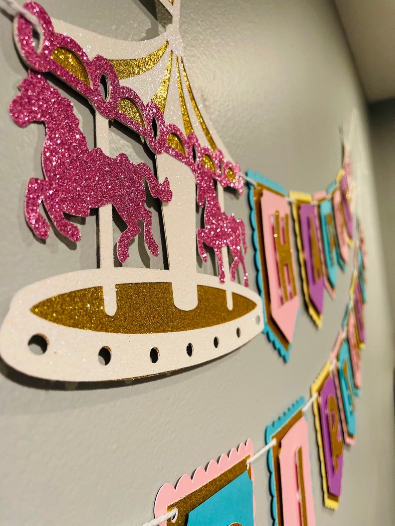 Carousel Themed Birthday Banner - Etsy