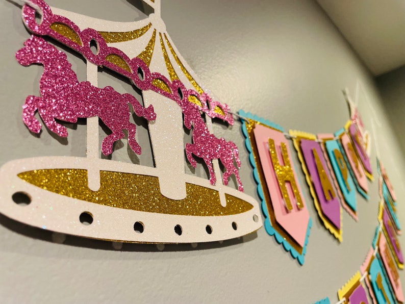 Carousel Themed Birthday Banner - Etsy