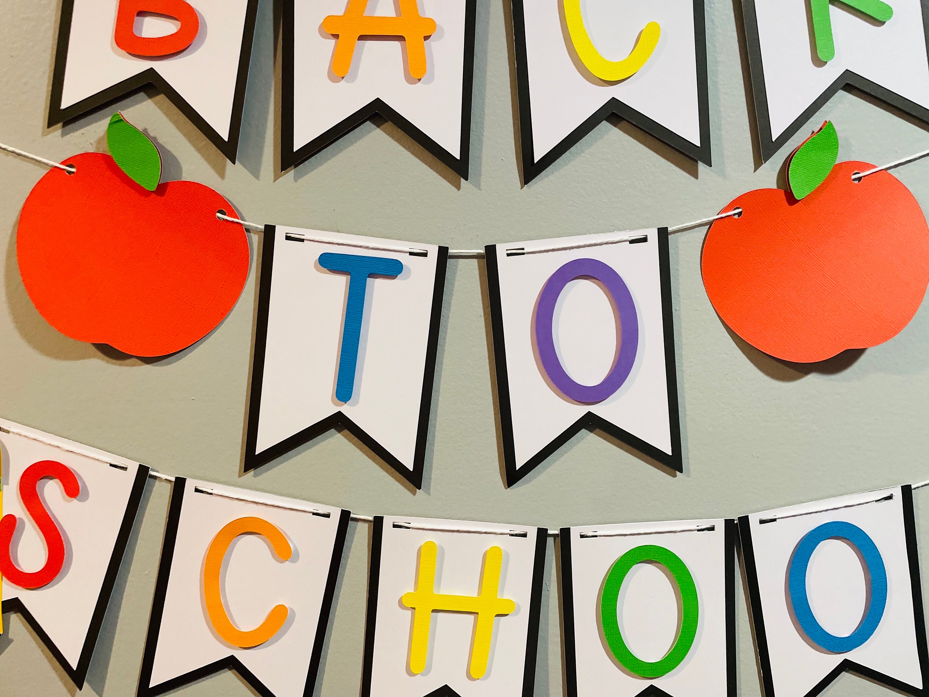 Back to School/kindergarten/grade Banner - Etsy