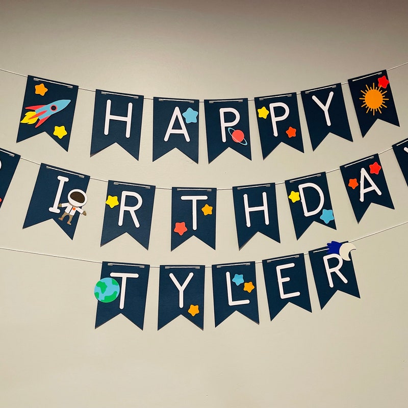 Galaxy Birthday Banner - Etsy