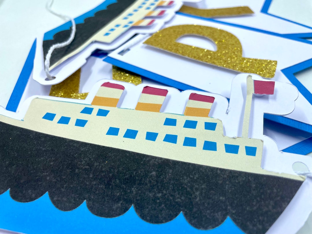 Shipwrecked Birthday Banner-happy Birthday Captain-boat Themed Birthday ...