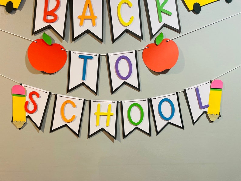 Back to School/kindergarten/grade Banner - Etsy