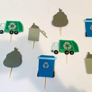 Trash Truck/garbage Truck Cupcake Toppers-trash Truck Party- Garbage ...