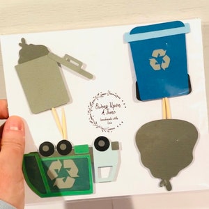 Trash Truck/garbage Truck Cupcake Toppers-trash Truck Party- Garbage ...