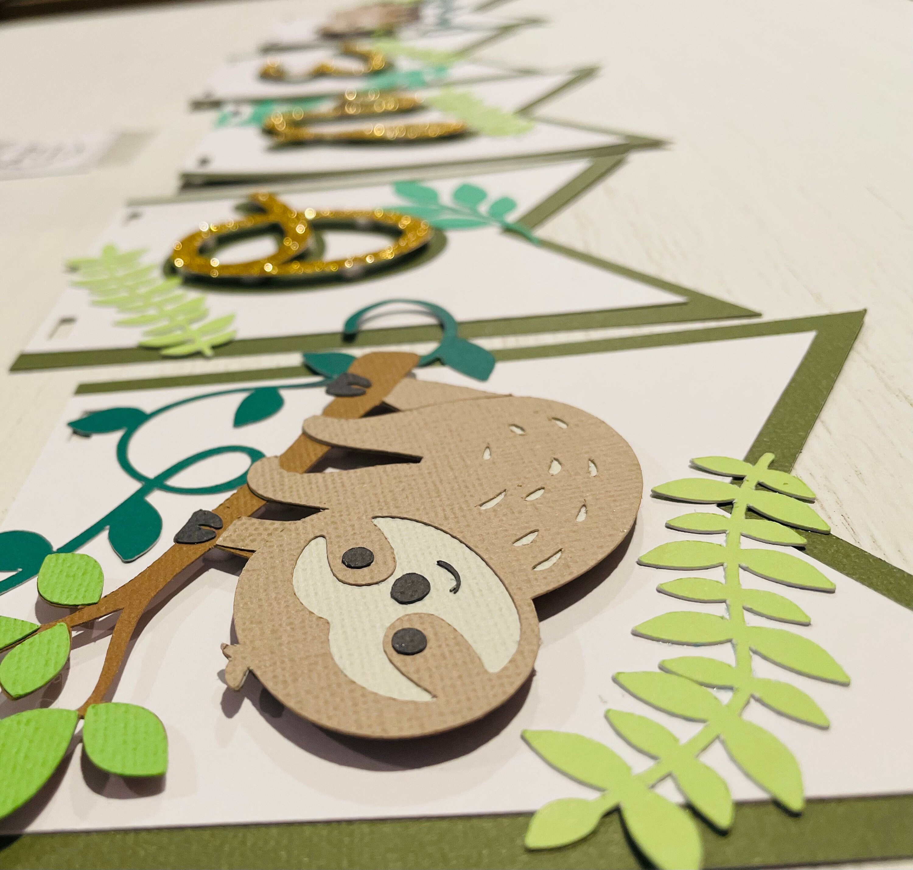Sloth Themed Birthday/name/age Banner - Etsy