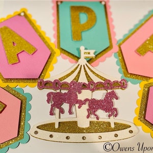 Carousel Themed Birthday Banner - Etsy