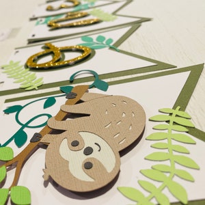 Sloth Themed Birthday/name/age Banner - Etsy