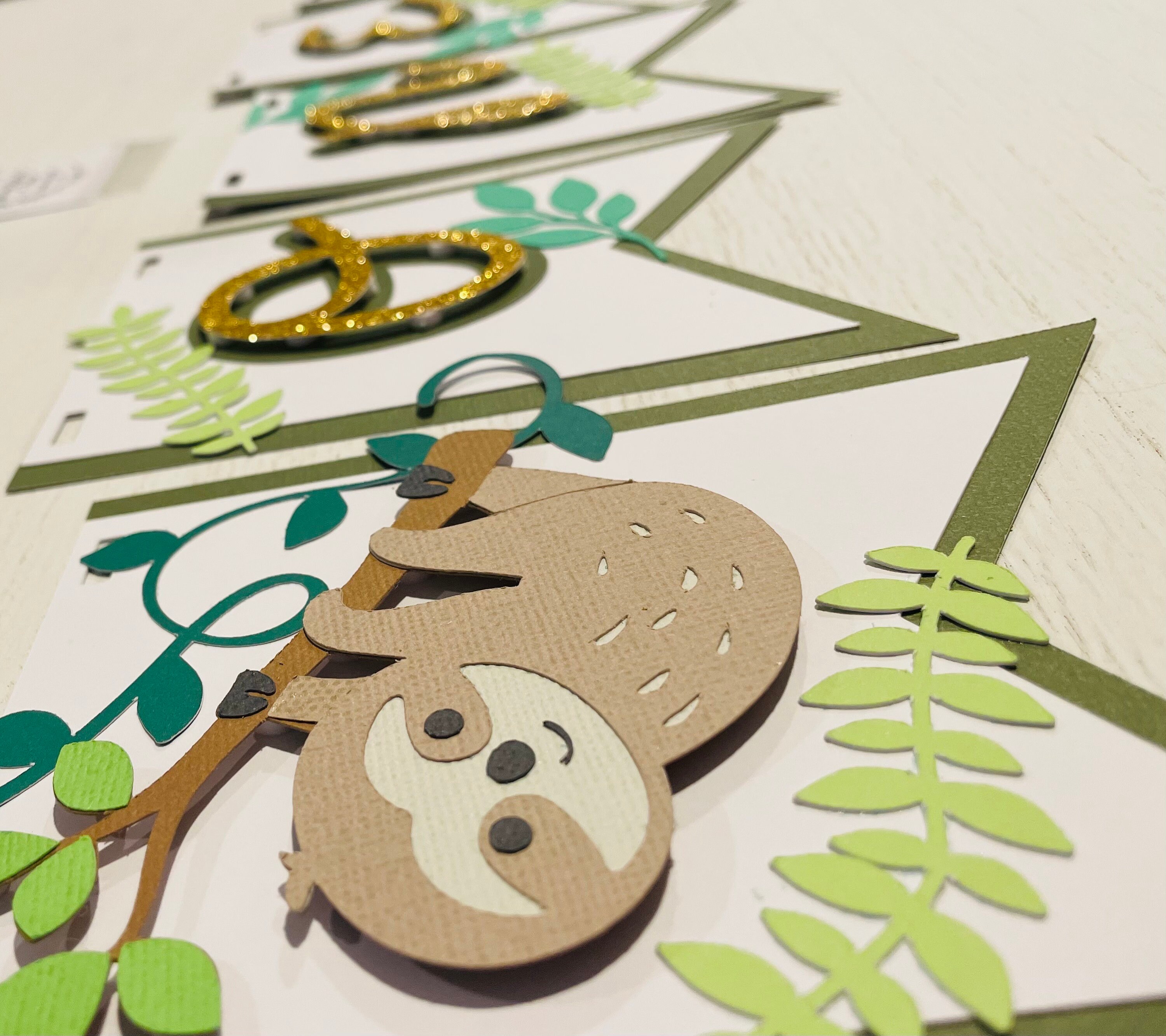 Sloth Themed Birthday/name/age Banner - Etsy