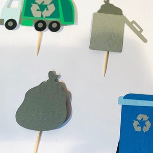 Trash Truck/garbage Truck Cupcake Toppers-trash Truck Party- Garbage ...
