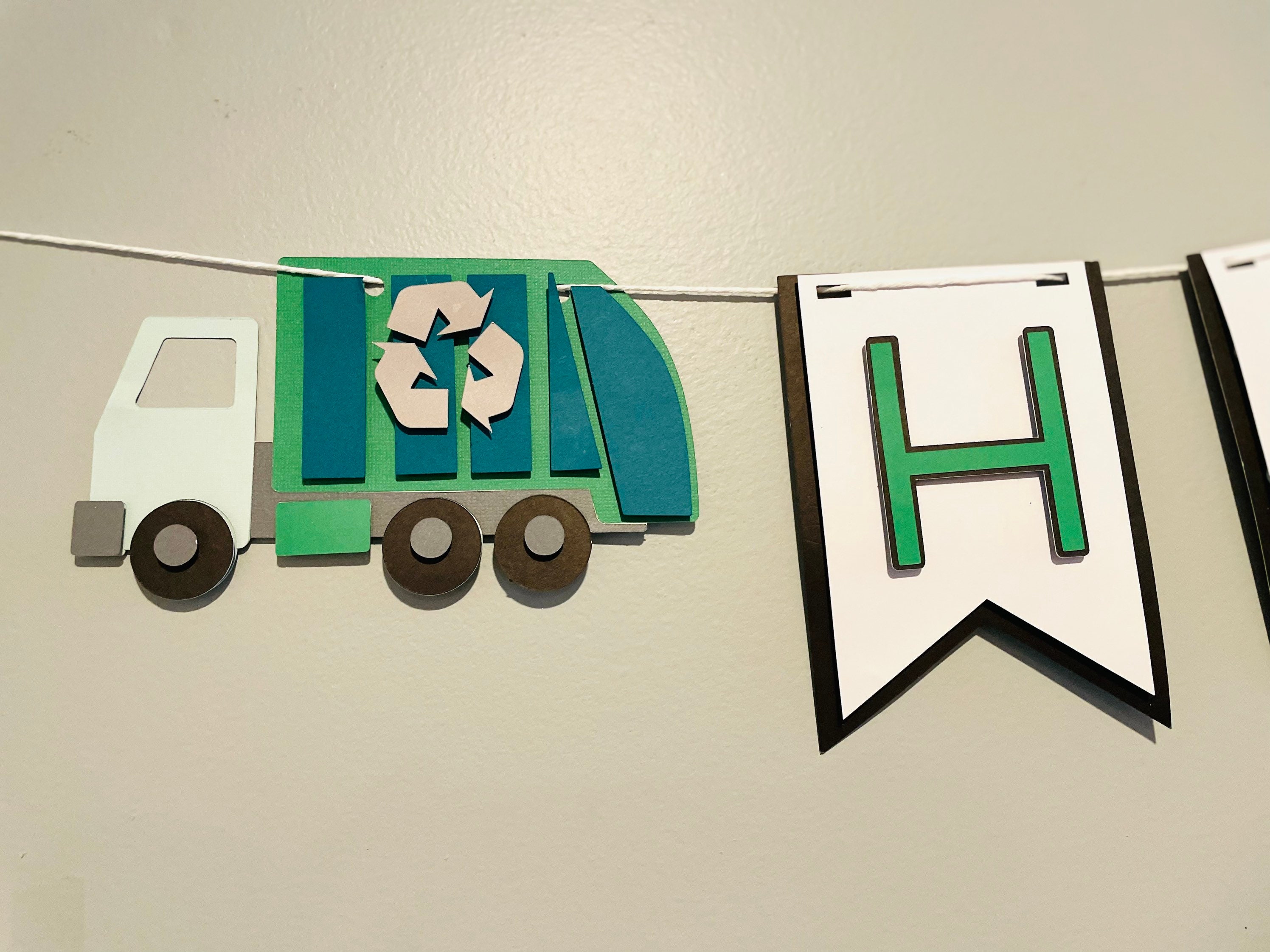 Trash Truck Banner-garbage Truck Party Decor-recycling Truck - Etsy