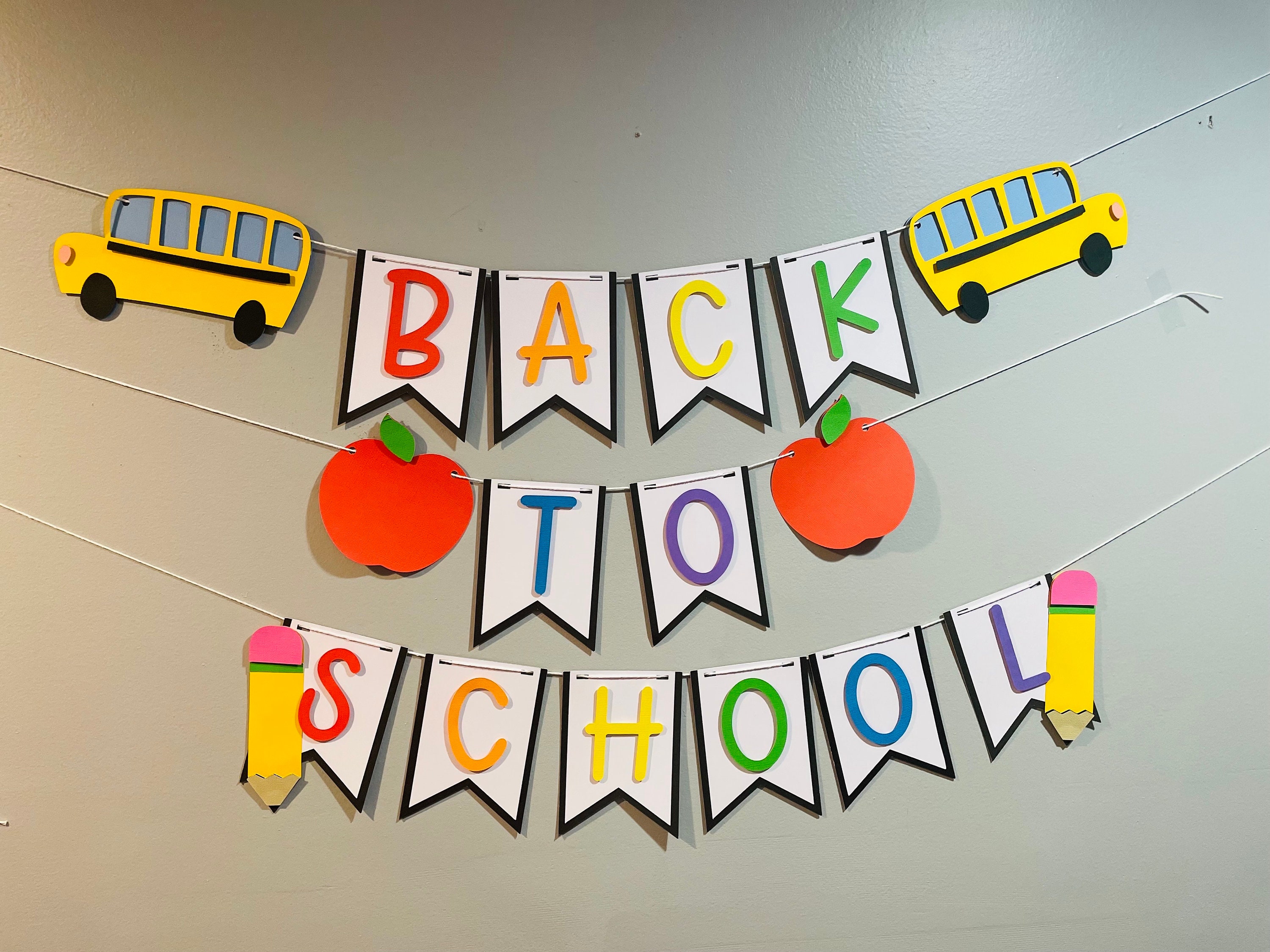 Back to School/kindergarten/grade Banner - Etsy