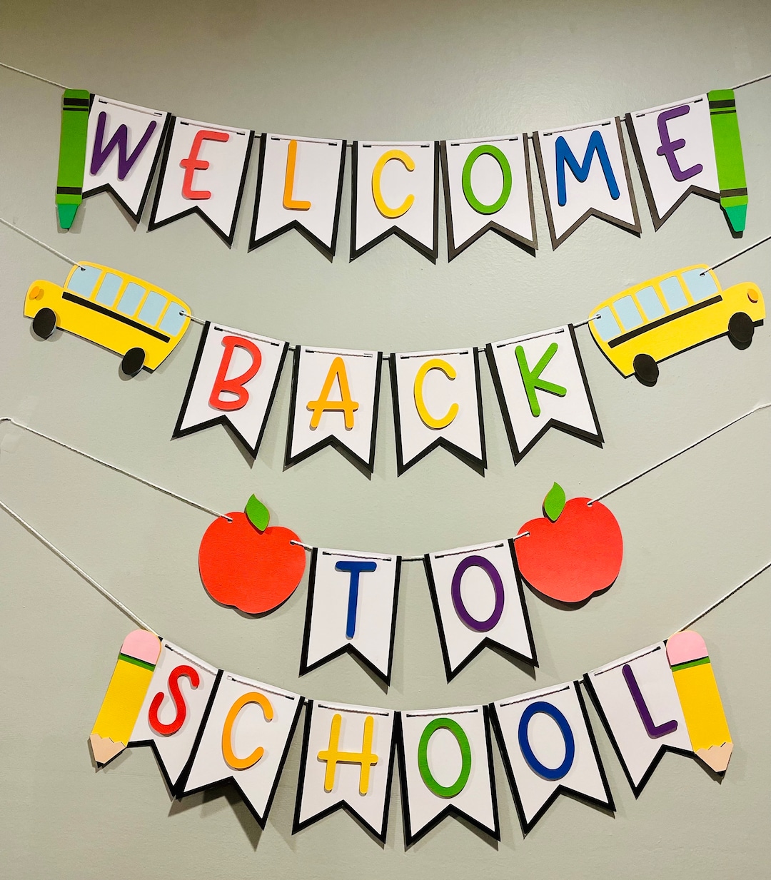 Back to School/kindergarten/grade Banner - Etsy