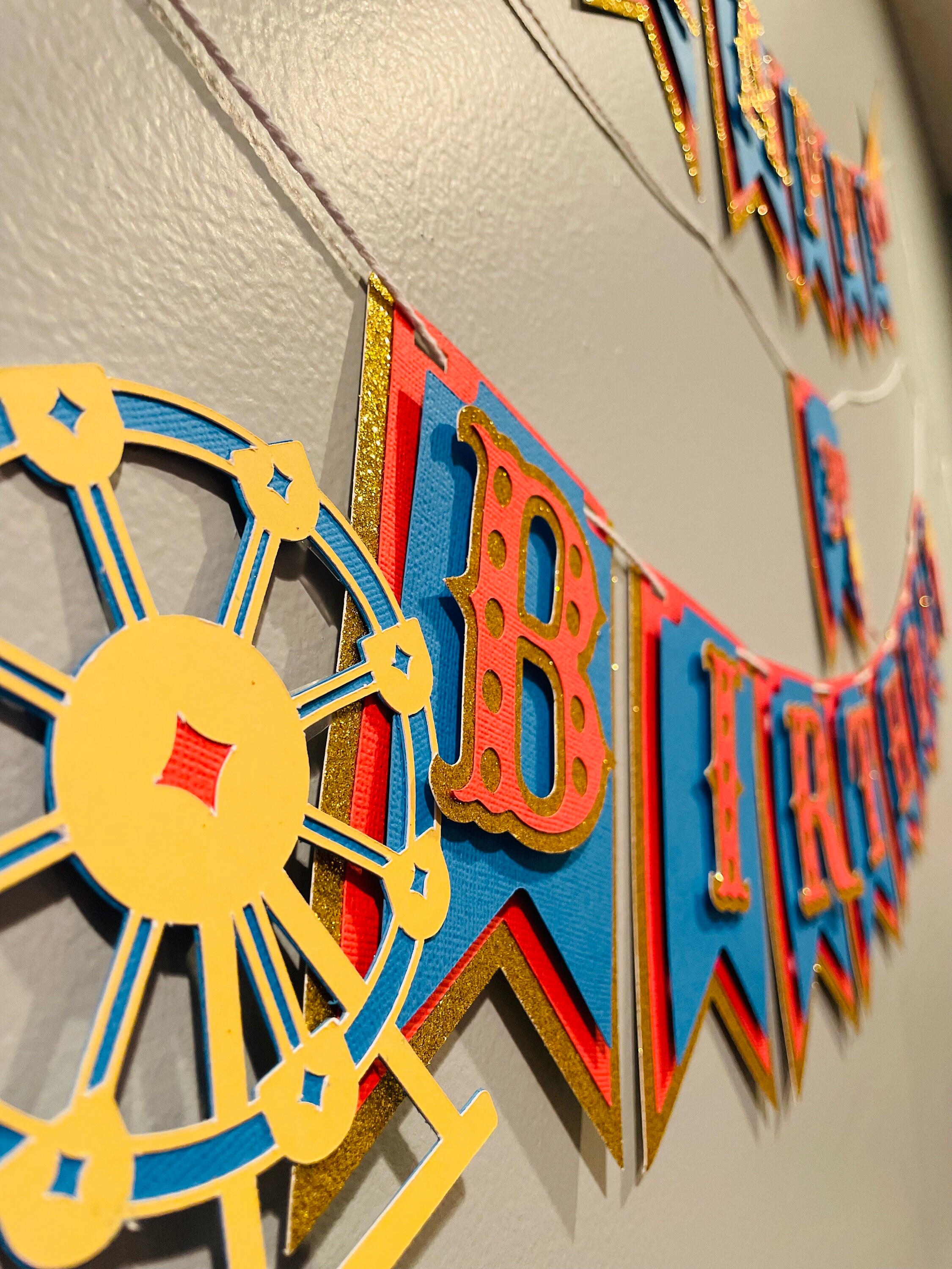 Circus/carnival Themed Birthday Banner - Etsy