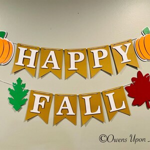 Happy Fall Banner-autumn Banner-thanksgiving Banner-seasonal ...