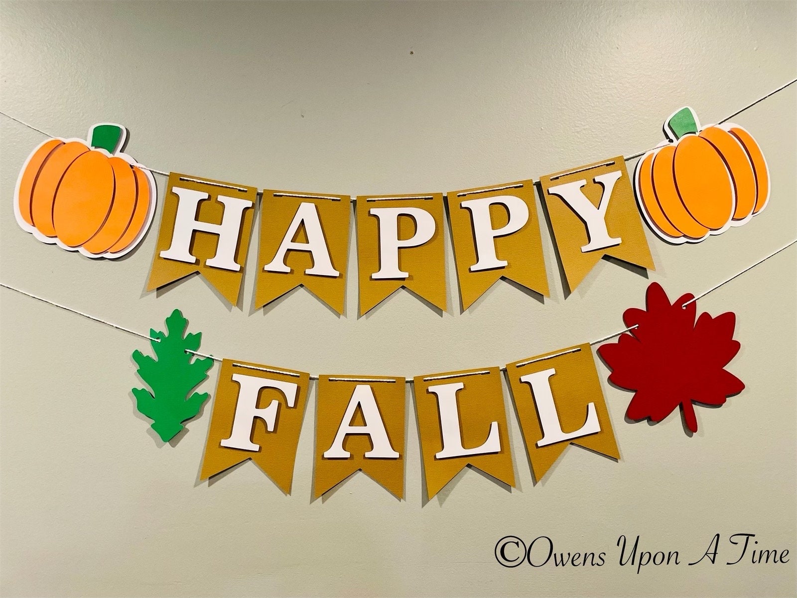 Happy Fall Banner-autumn Banner-thanksgiving Banner-seasonal ...