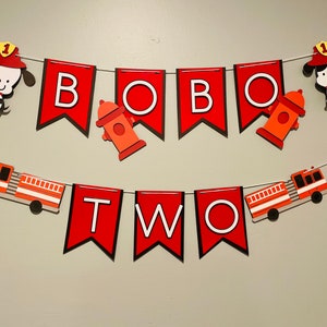 Fire Truck Banner-emergency Vehicle Party Decor-firetruck Baby Shower ...