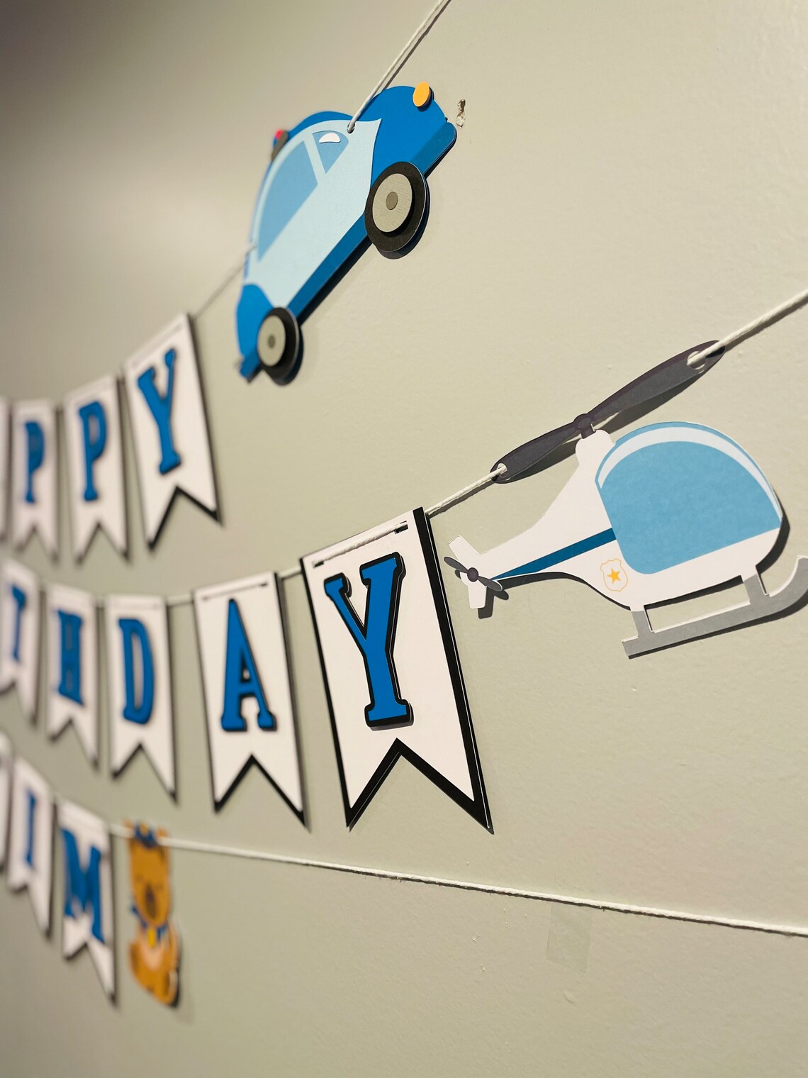 Police Banner-emergency Vehicle Party Decor-cops & Robbers - Etsy