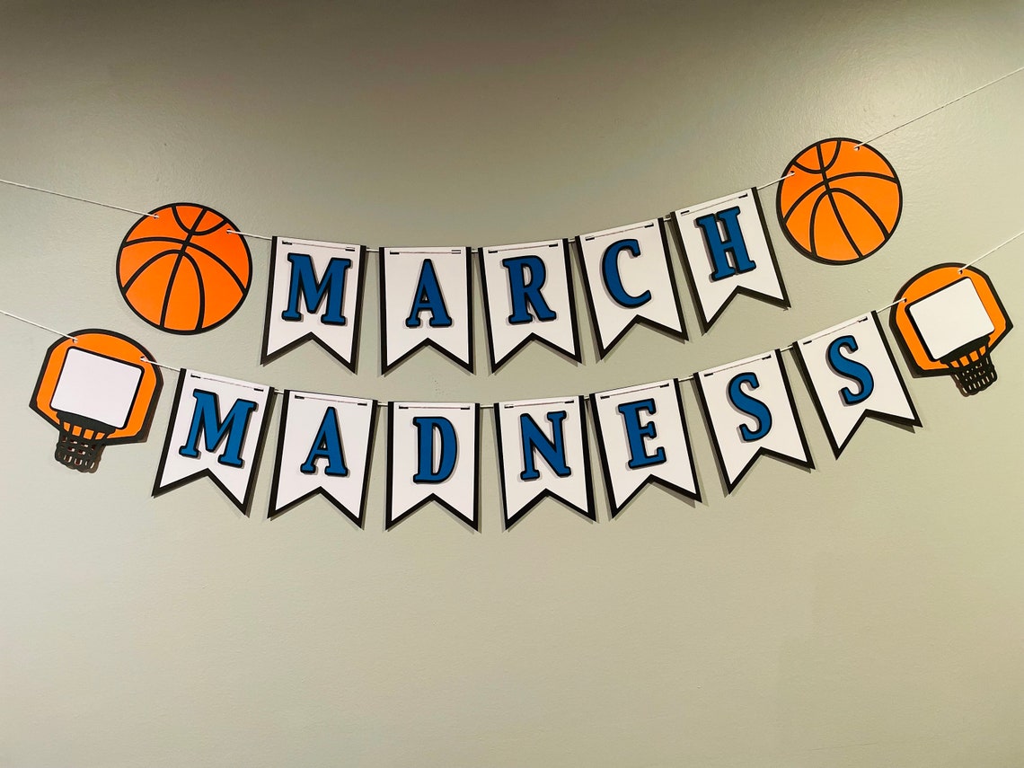 Basketball Themed Bannner-march Madness Banner-march Madness ...