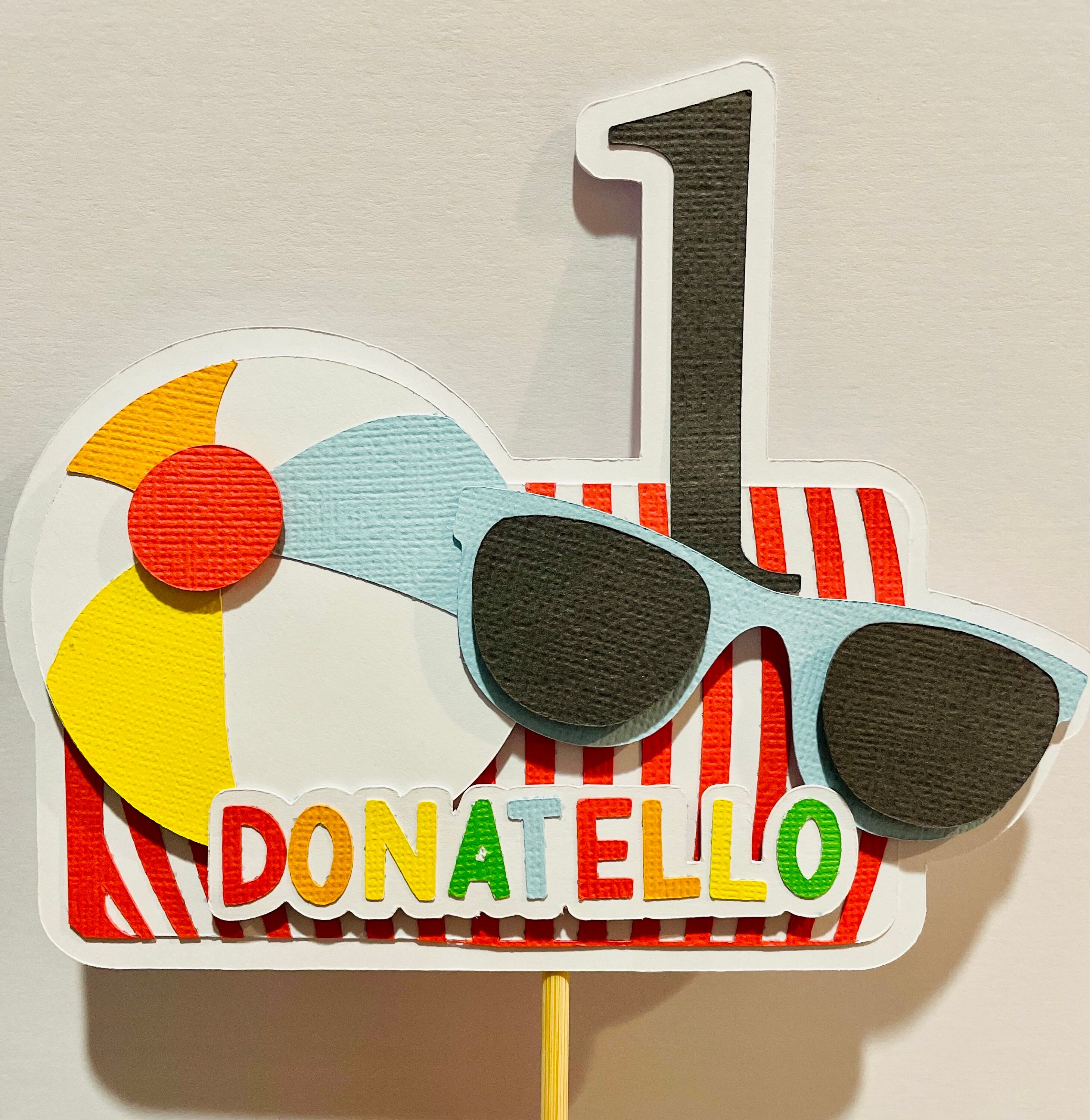 Personalized Pool Party Themed Cake Topper Splash & Play - Etsy