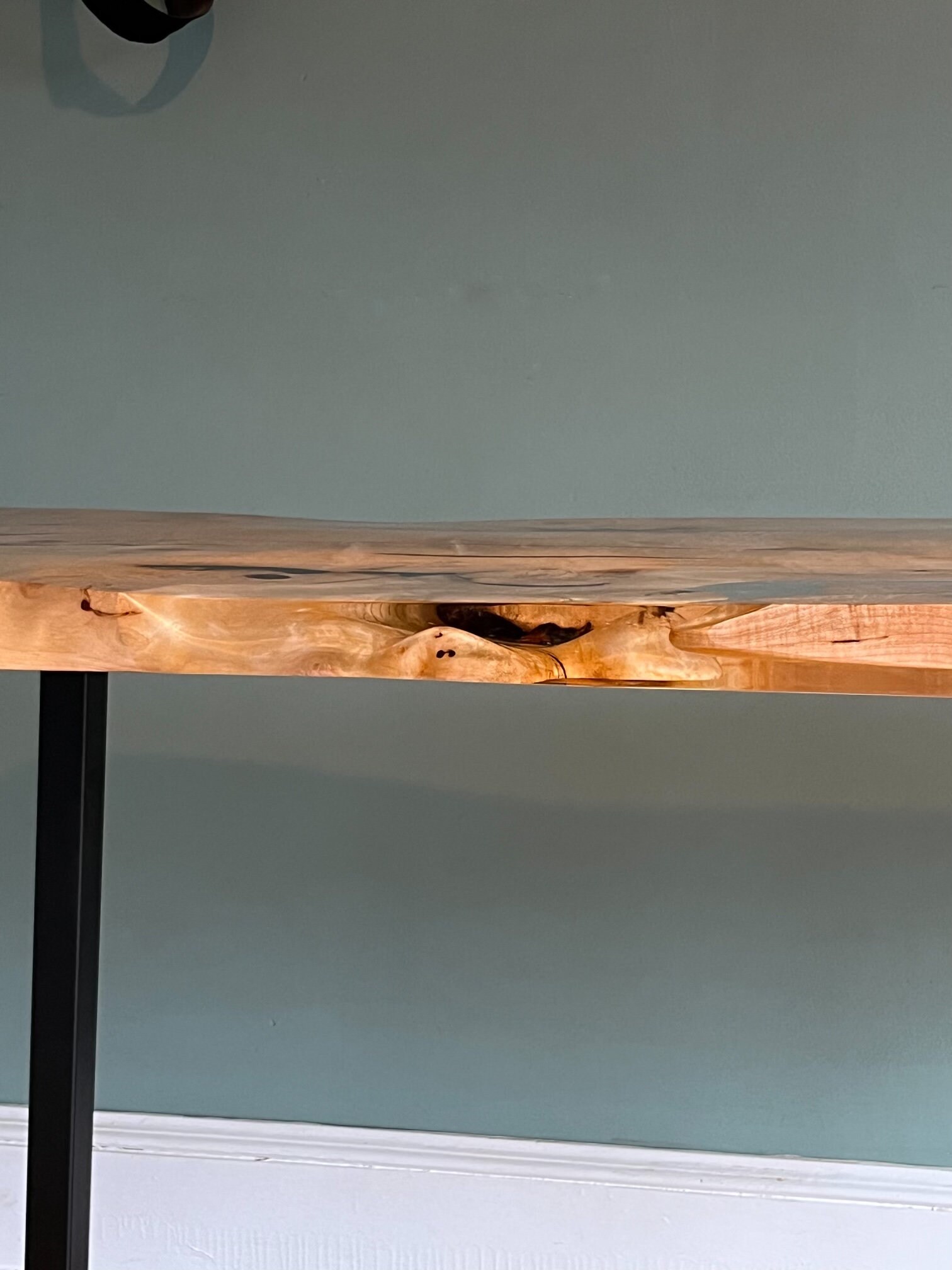 Live-edge Maple Epoxy River Desk - Etsy