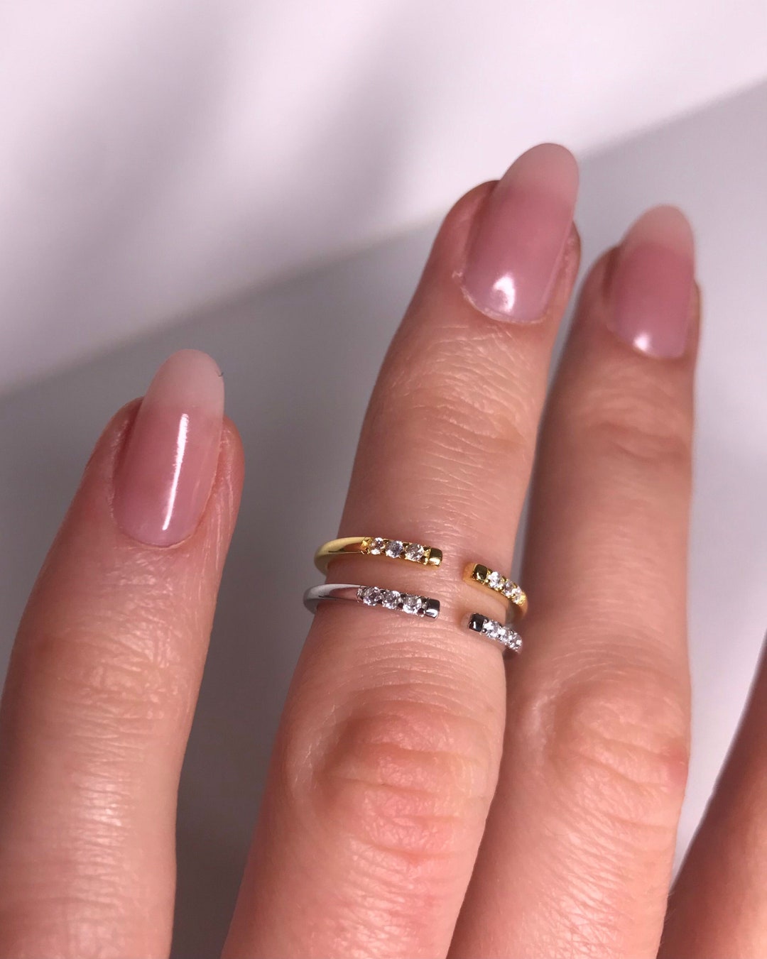 Pinky Ring in Gold or Silver, Open and Adjustable Ring, Water Resistant ...