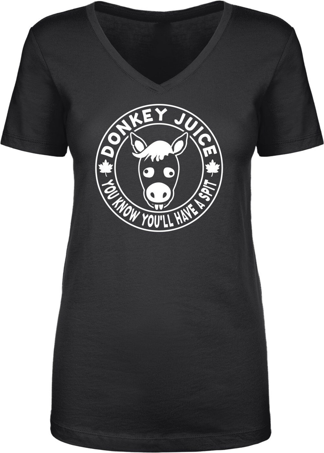 Donkey Juice Ladies Crewneck or V-neck T-shirt funny, Pop Culture Shirt ...