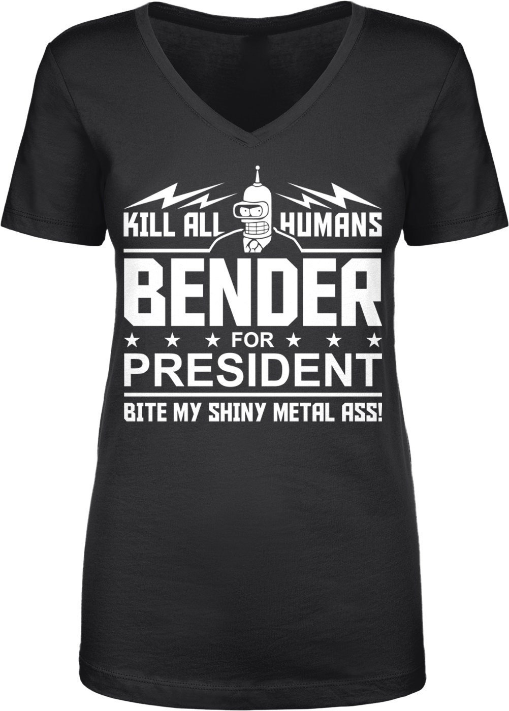 Bender for President Crewneck or V-neck T-shirt Funny, Pop Culture ...