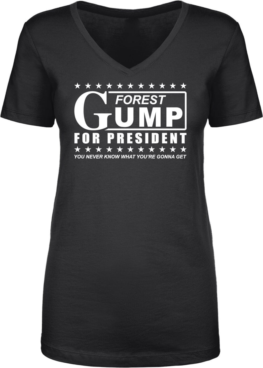 Forrest Gump for President Ladies Crewneck or V-neck T-shirt - Funny ...