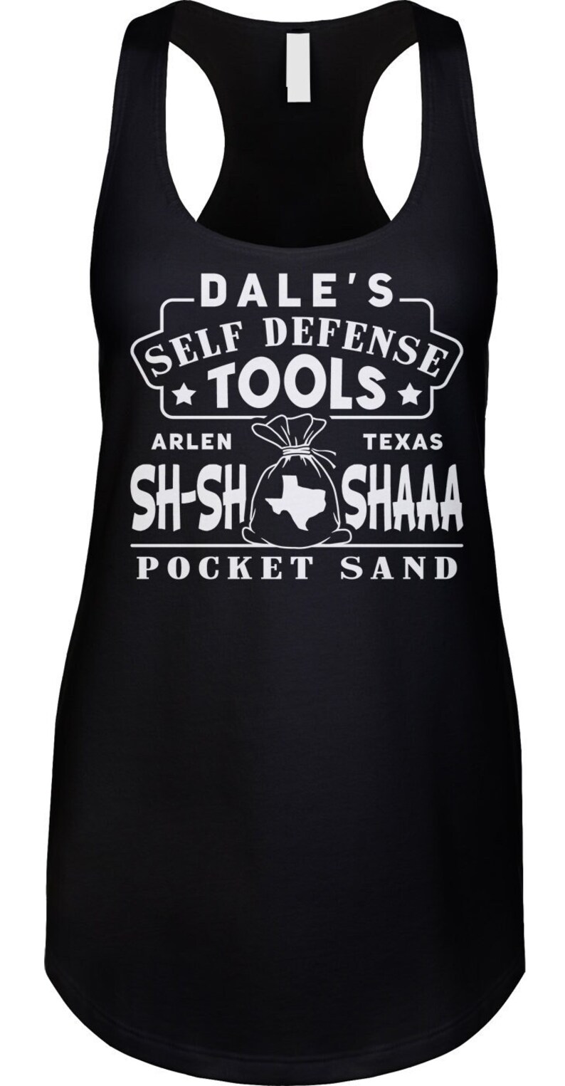 Dale's Self-defense Tools Ladies Racerback Tank Top funny, Pop Culture ...