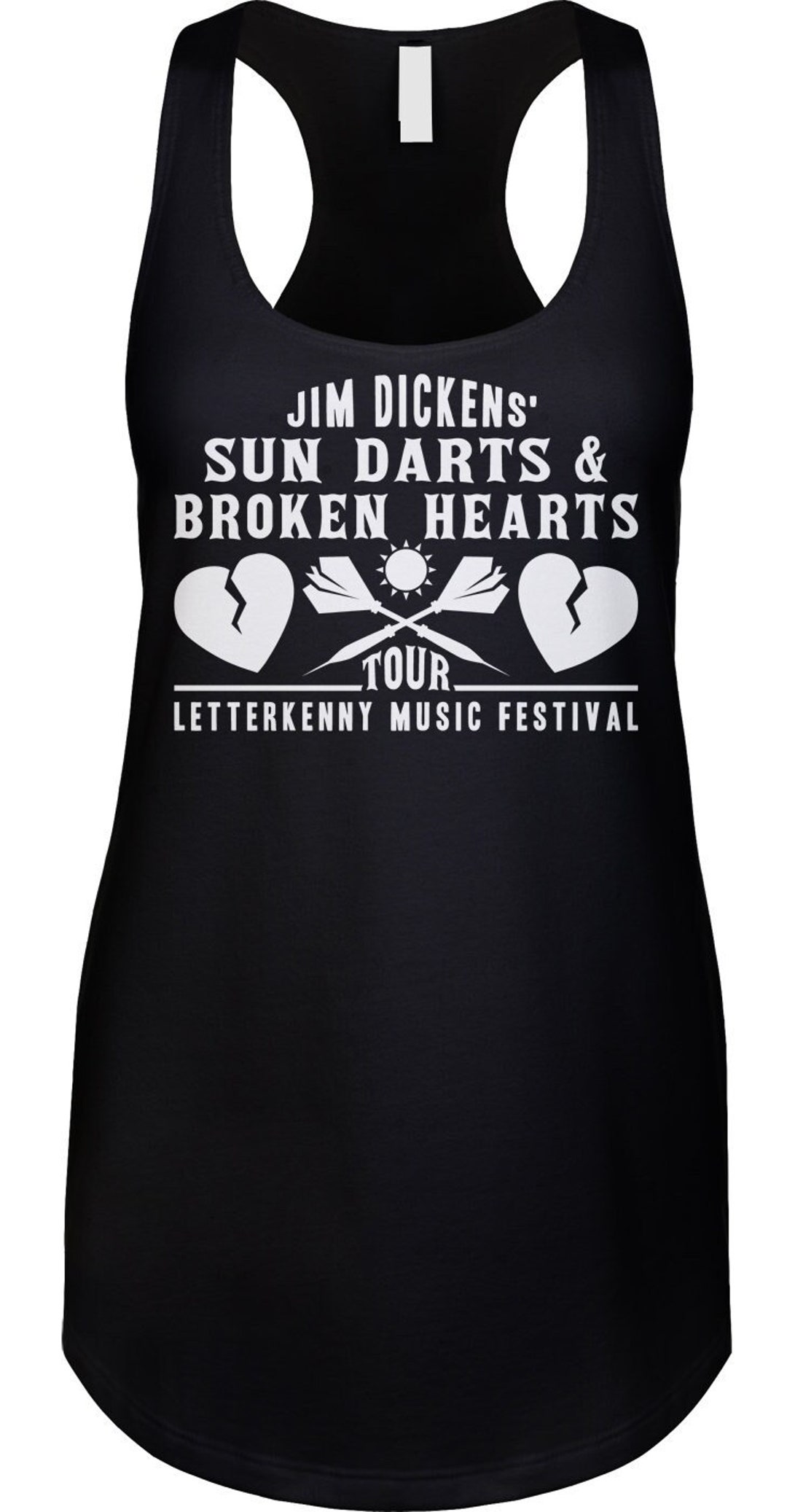 Jim Dickens' Sun Darts & Broken Hearts Tour Racerback Tank Top - Etsy