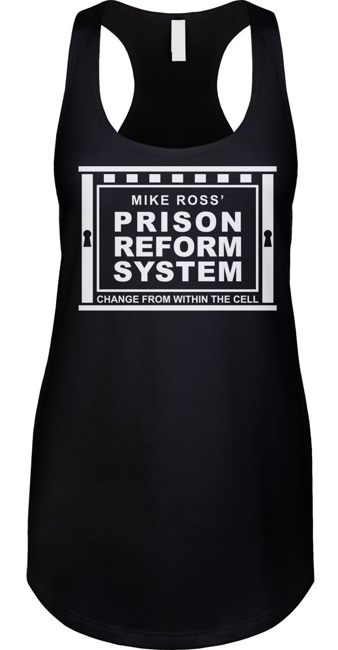 Mike Ross' Prison Reform System Ladies Racerback Tank Top funny, Pop ...