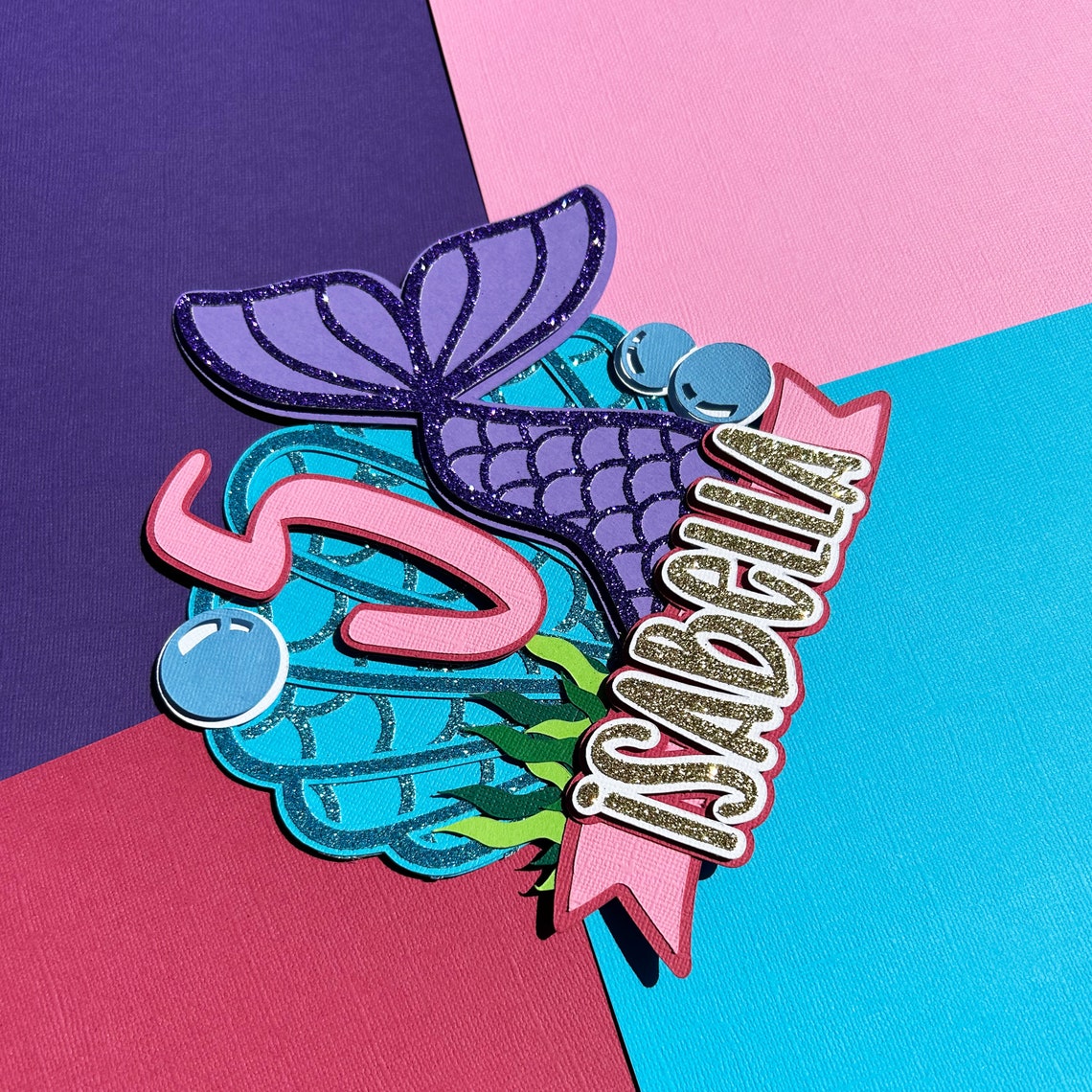 Mermaid Cake Topper Mermaid Birthday Cake Topper Mermaid Birthday Party ...