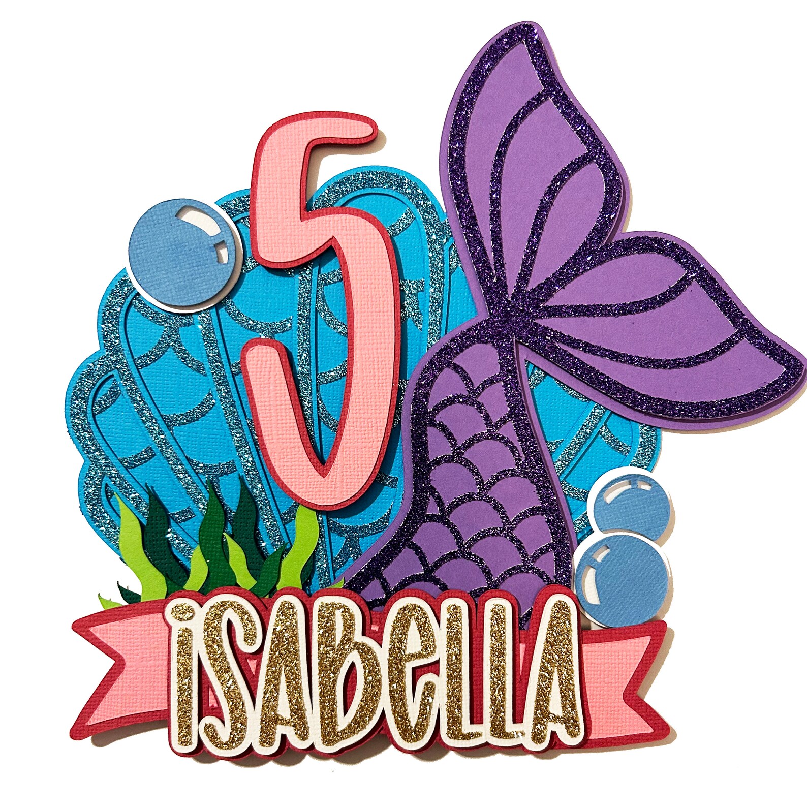 Mermaid Cake Topper Mermaid Birthday Cake Topper Mermaid Birthday Party ...