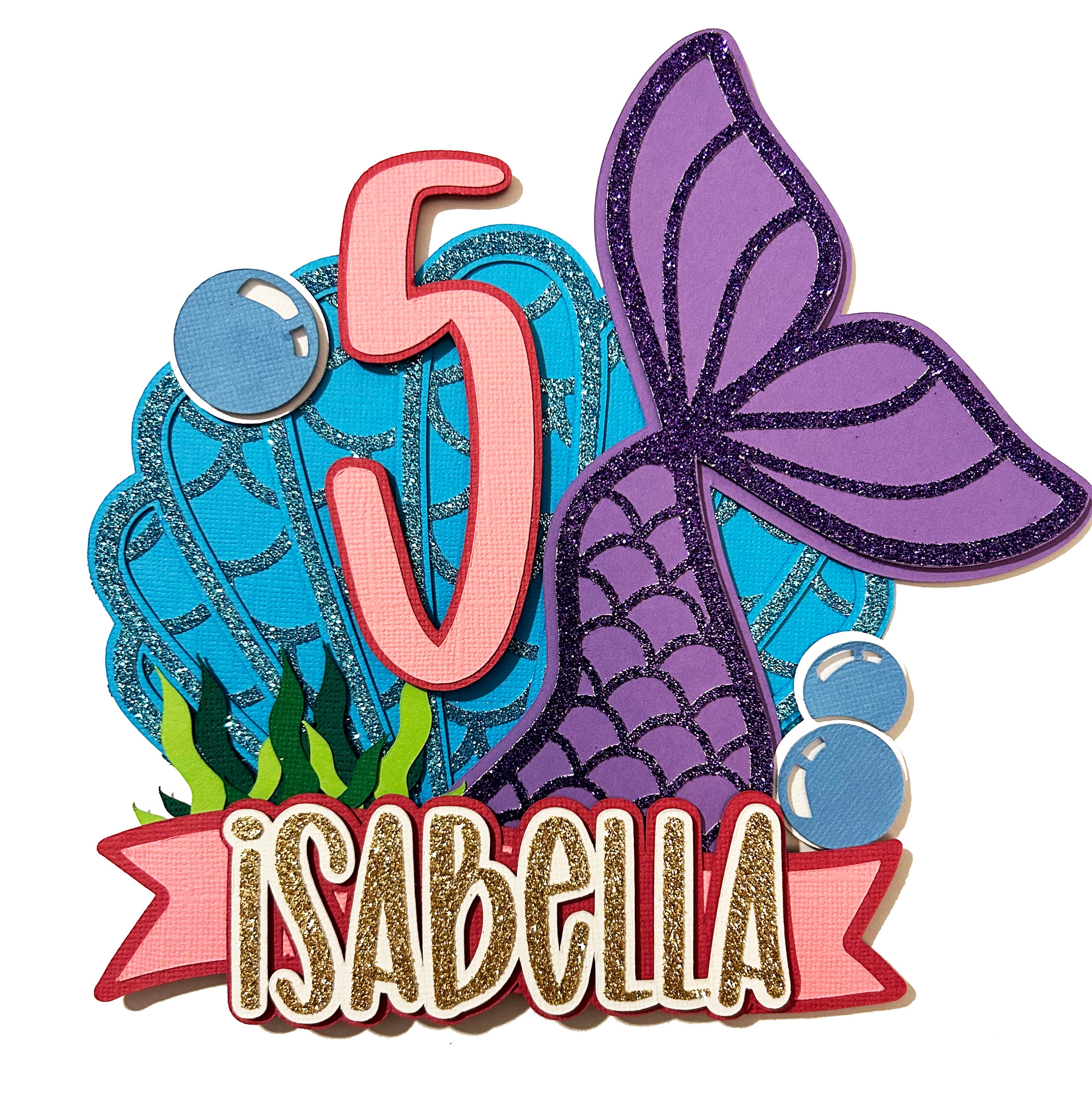 Mermaid Cake Topper Mermaid Birthday Cake Topper Mermaid Birthday Party ...