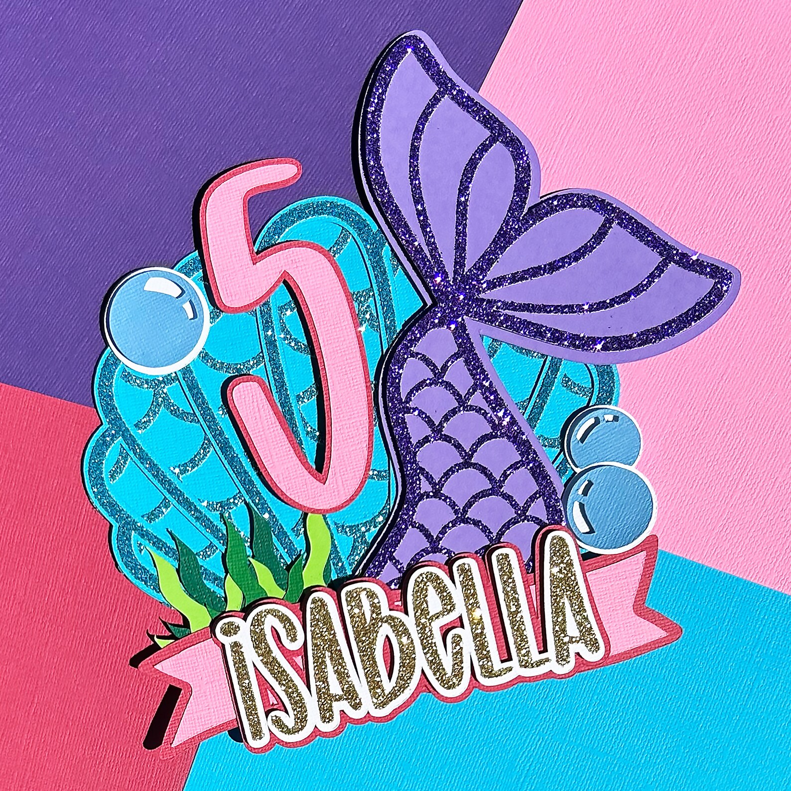 Mermaid Cake Topper Mermaid Birthday Cake Topper Mermaid Birthday Party ...