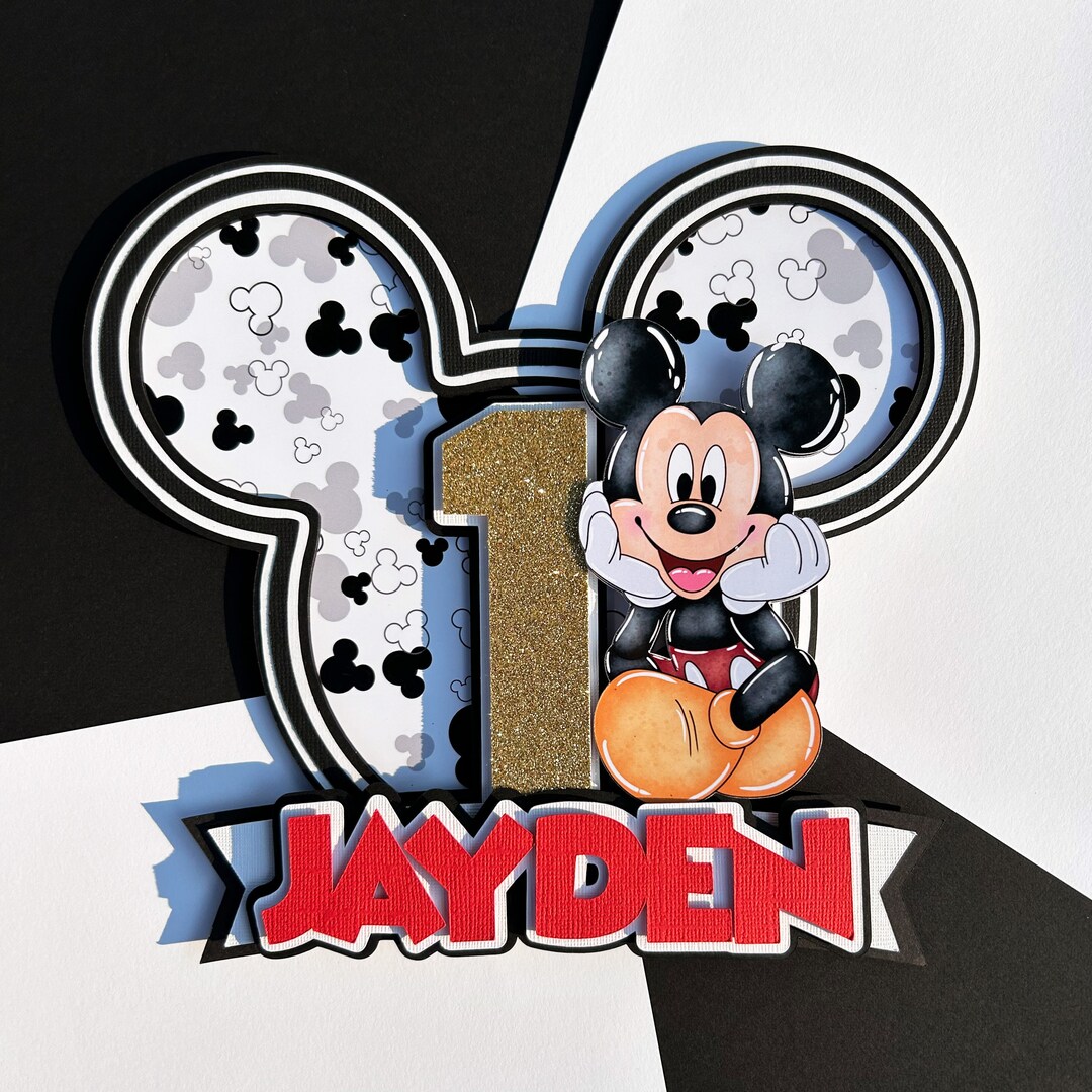 Mickey Mouse Cake Topper Mickey Cake Topper Mickey Birthday Cake Topper ...