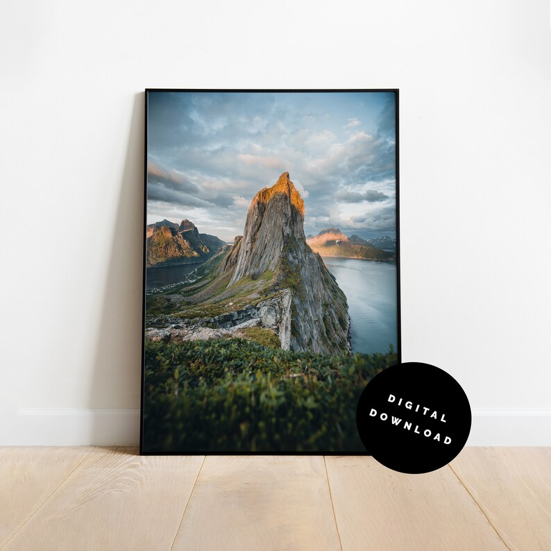 Norway Segla Senja Poster Mountain Wall Art Instant Download Digital ...