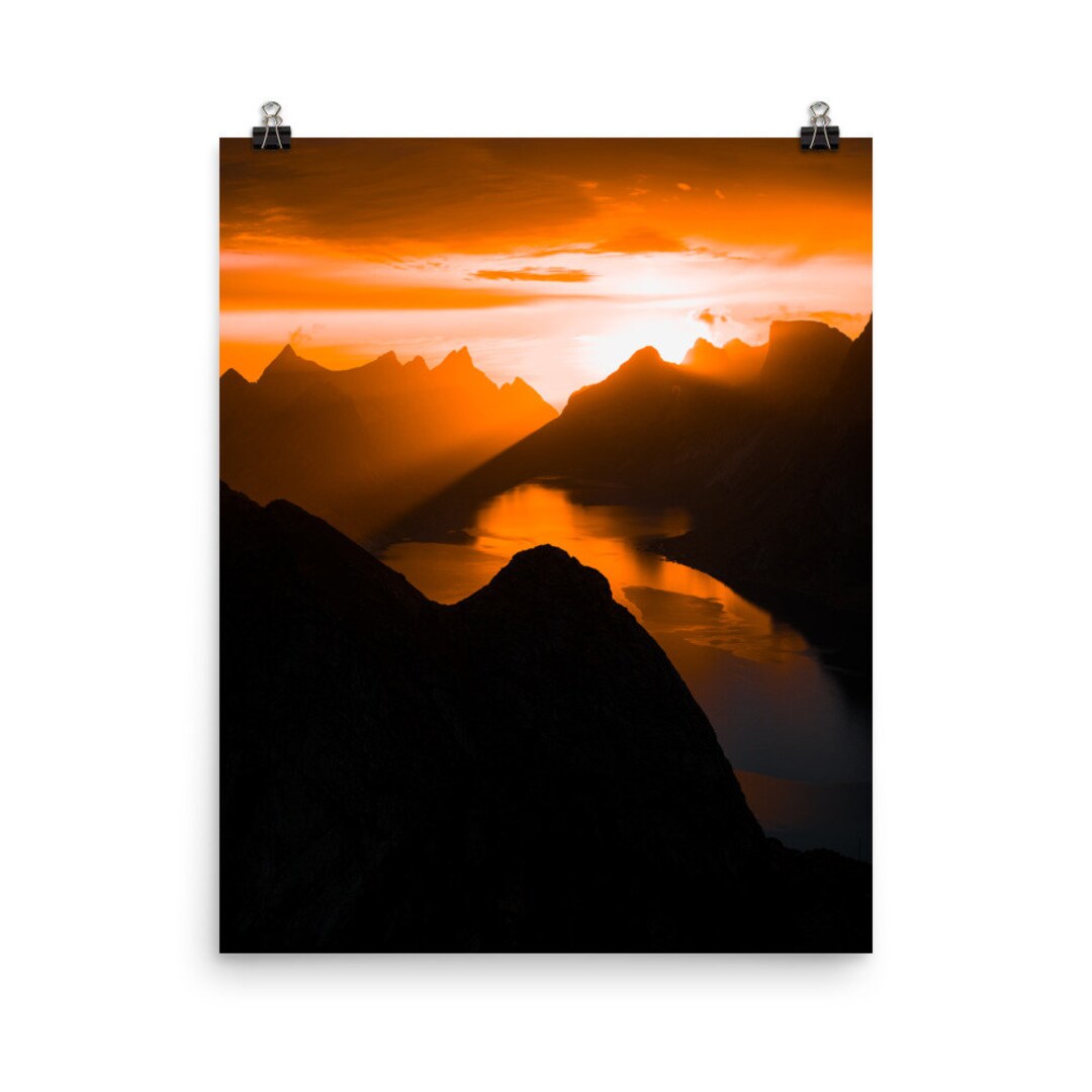 Lofoten Norway Poster Wall Art | Lofoten Norway Landscape Nature ...