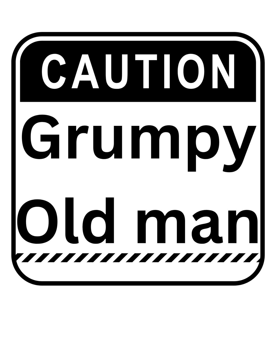 Caution Grumpy Old Man SVG - Etsy