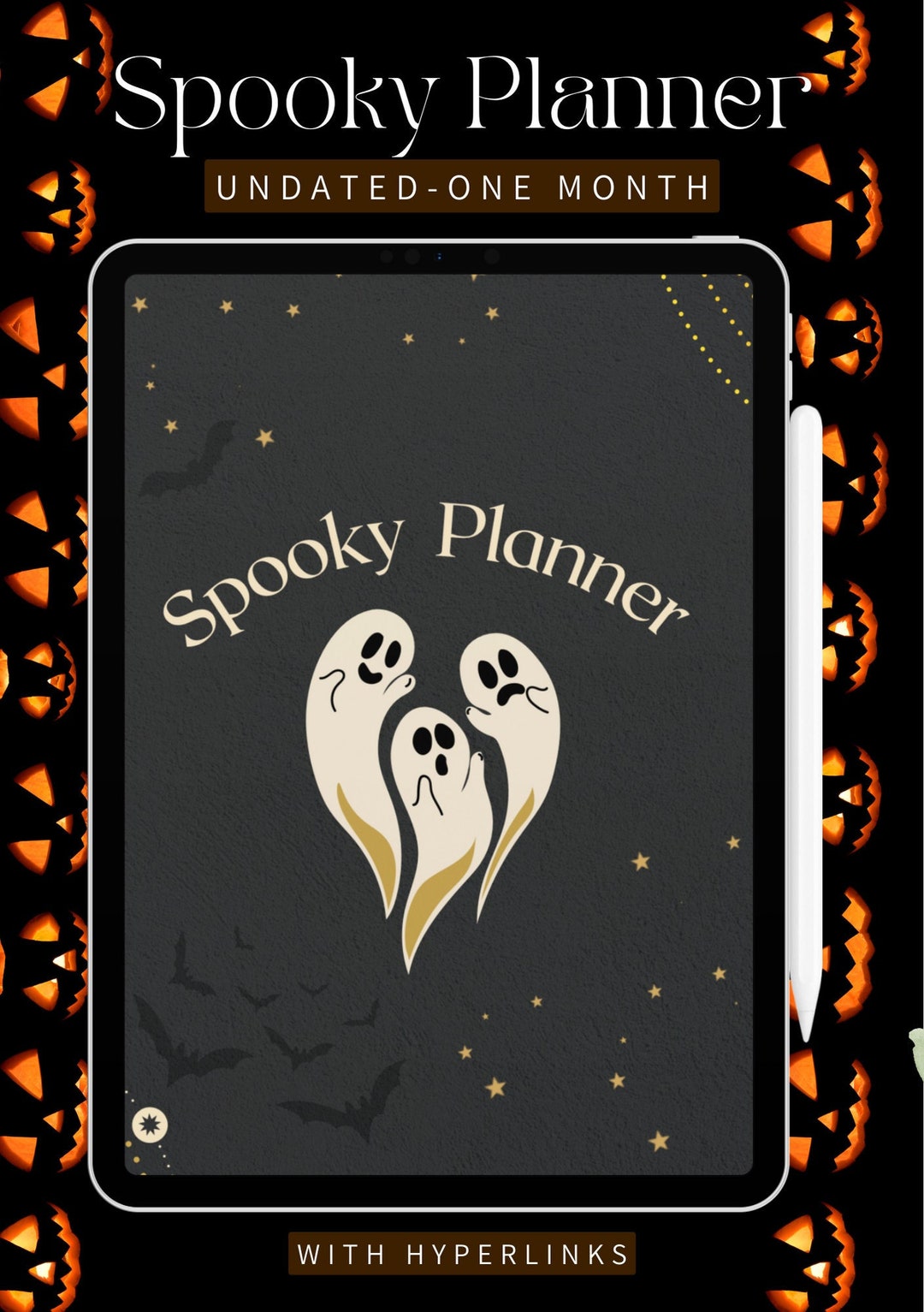 Spooky Digital Planner for Goodnotes || Undated || One Month || With ...