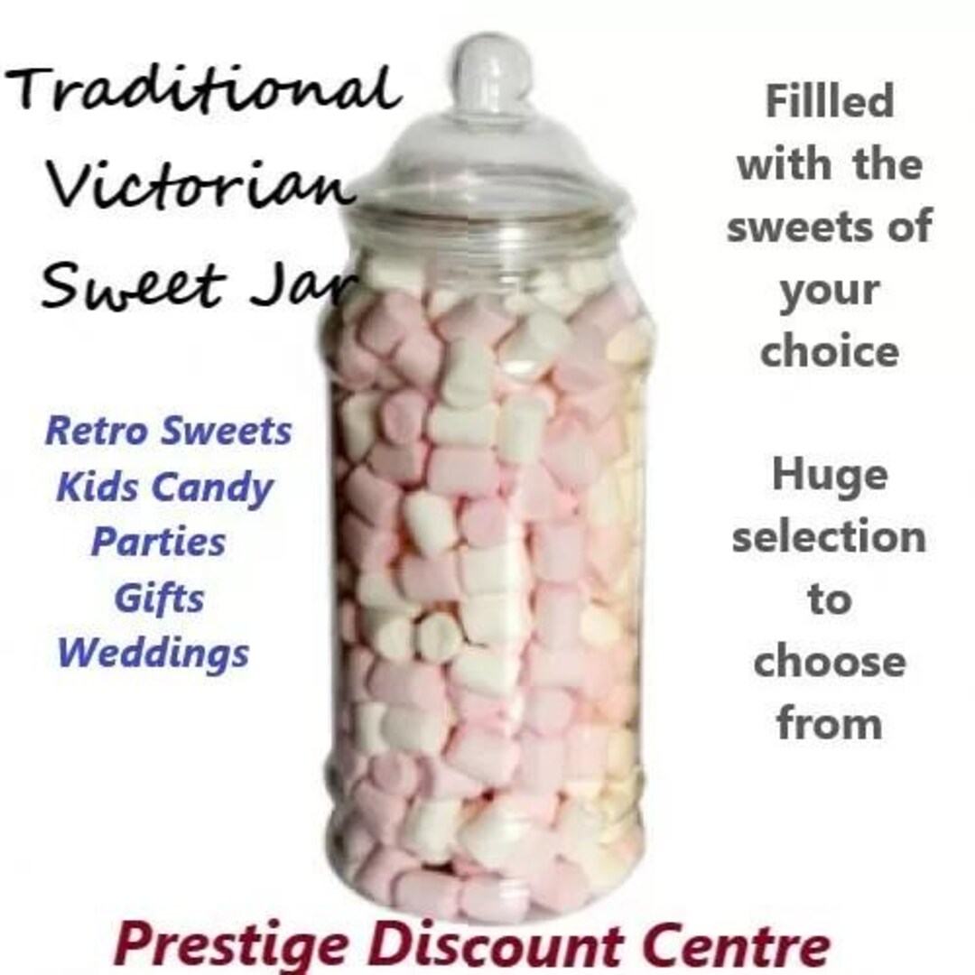 Traditional Victorian Sweet Jar (970ml) With Your Choice of Traditional ...