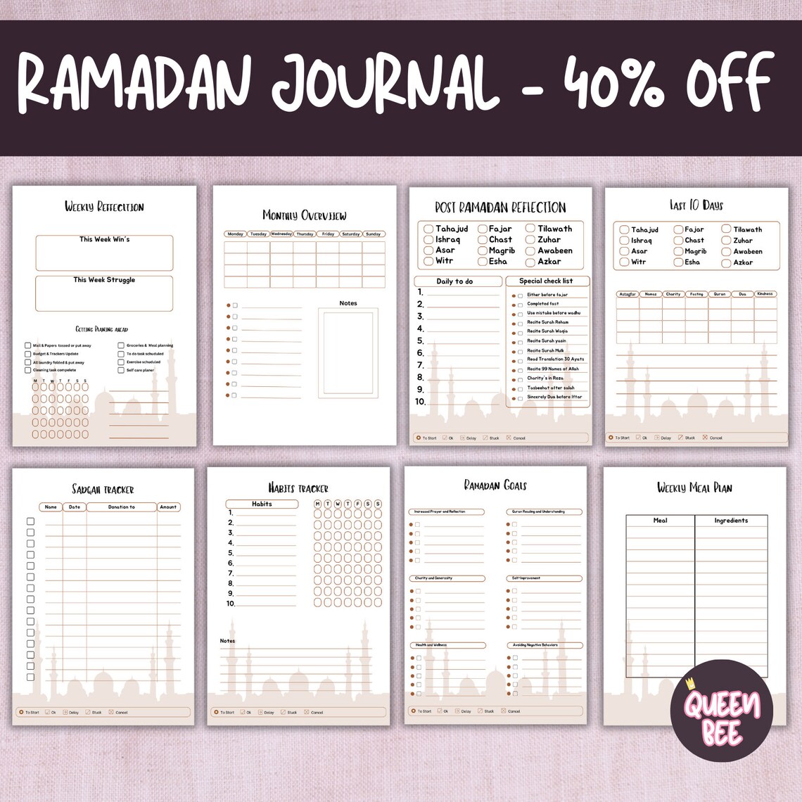 Ramadan Planner, Ramadan Journal, Muslim Planner Digital, Fasting ...