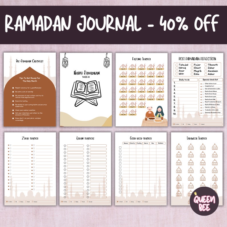 Ramadan Planner, Ramadan Journal, Muslim Planner Digital, Fasting ...